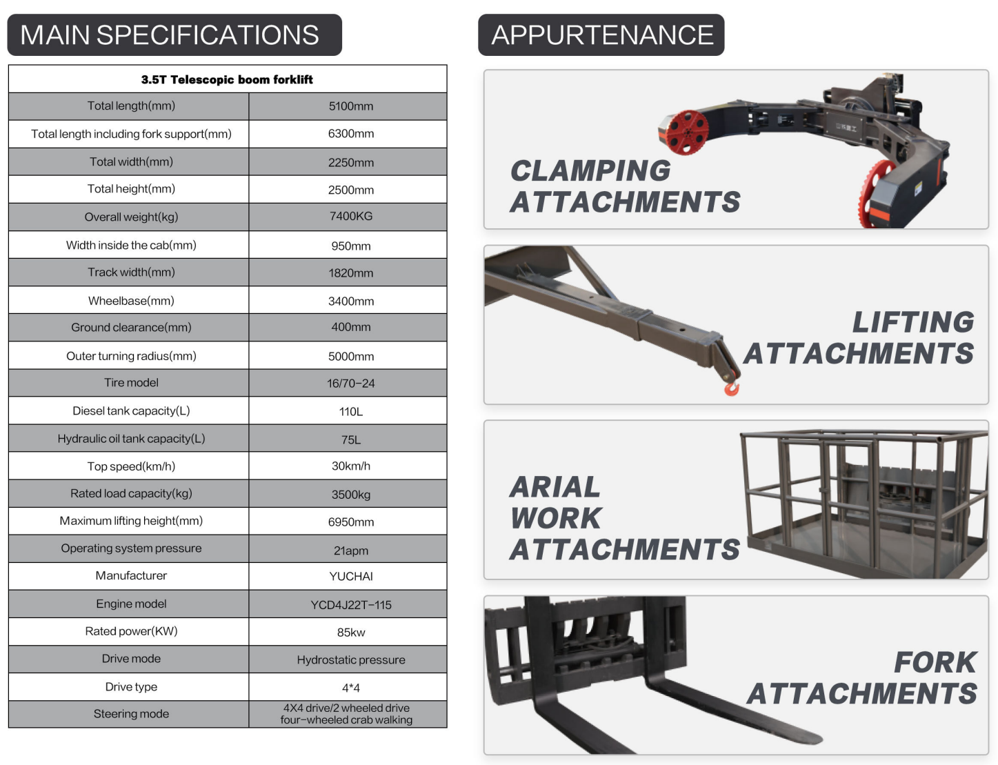 ATLAPEX new released telehandler TELE35 and TELE40 reaching height from ...