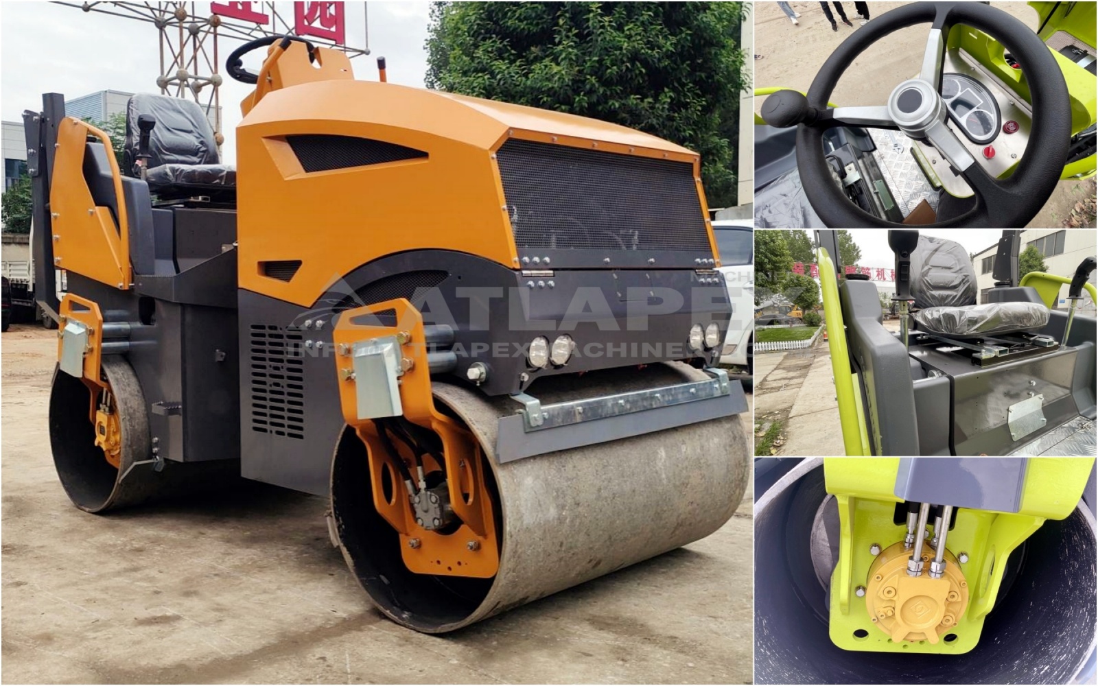 ATLAPEX 3 Ton Compactor Road Roller with Changchai 390 Engine and CE ...